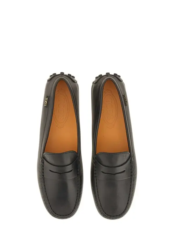 TOD'S Leather Gommino Loafers - Black