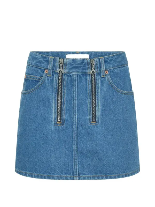 MARINE SERRE Denim Mini Skirt - Multicolor