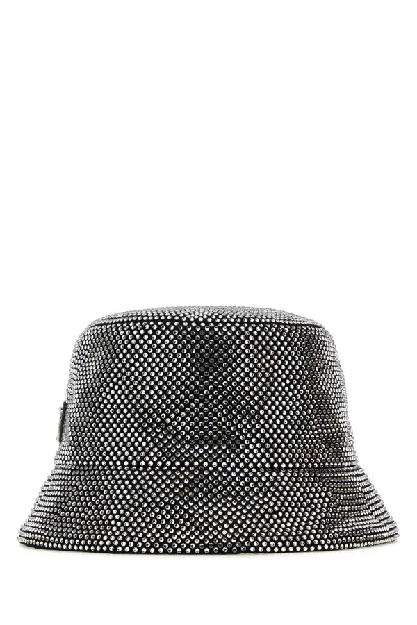 Prada Embellished Bucket Hat - Silver