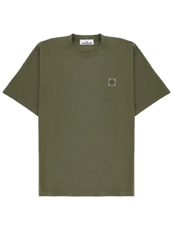 Stone Island T-shirt With Logo Patch - Green