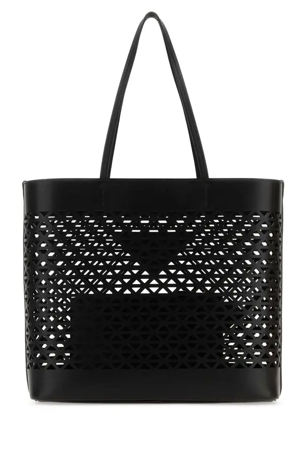Prada Leather Shopping Bag - Black