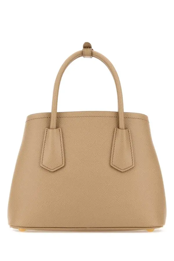 Prada Sand Leather Handbag - Brown