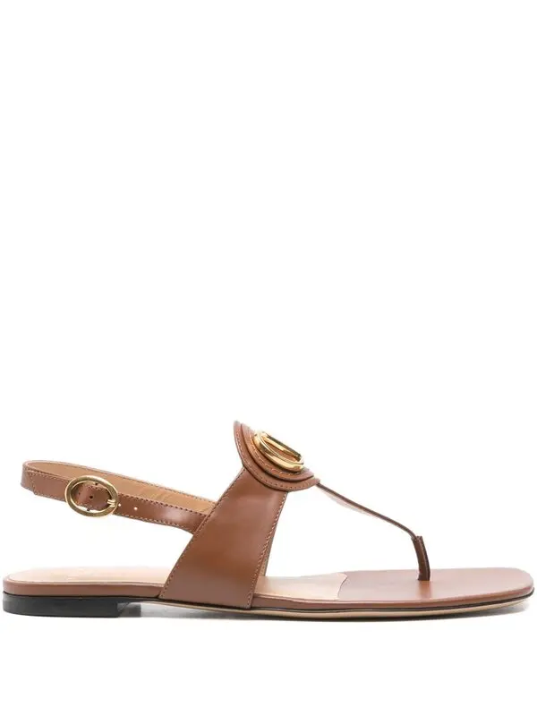 Valentino Garavani Vlogo Signature Leather Thong Sandals - Multicolor