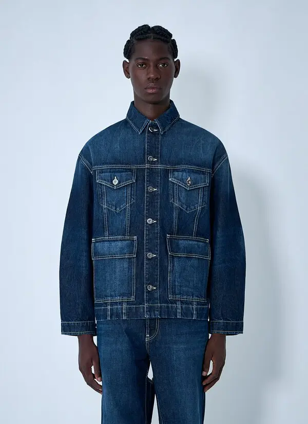 JEAN PAUL GAULTIER Cut.out Denim Jacket - Multicolor