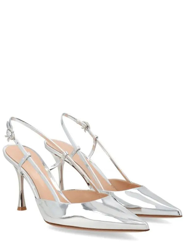 GIANVITO ROSSI Slingback Pumps - Silver