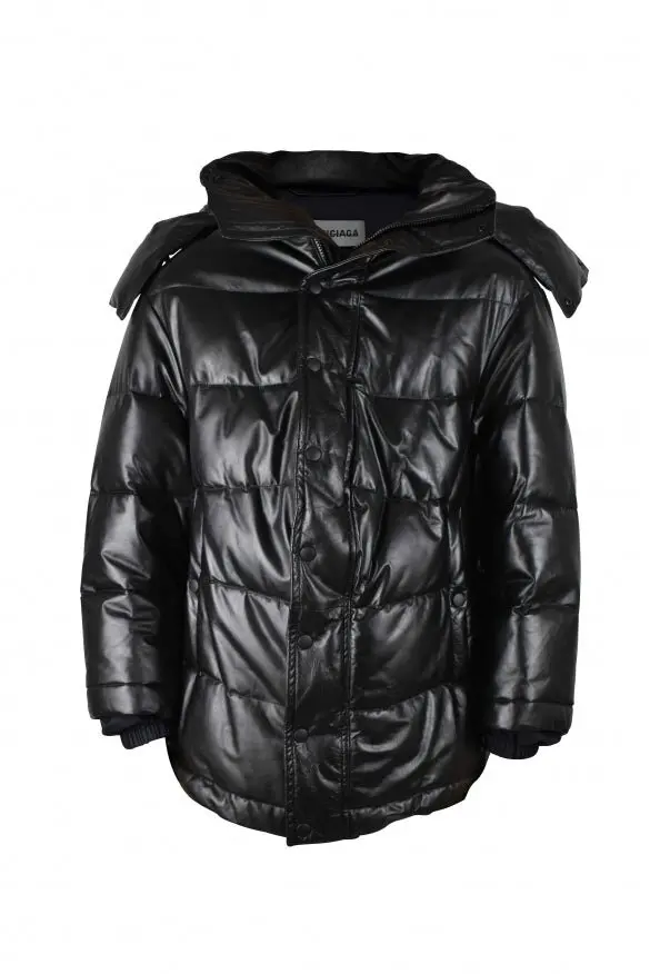 Balenciaga Quilted Down Jacket - Black