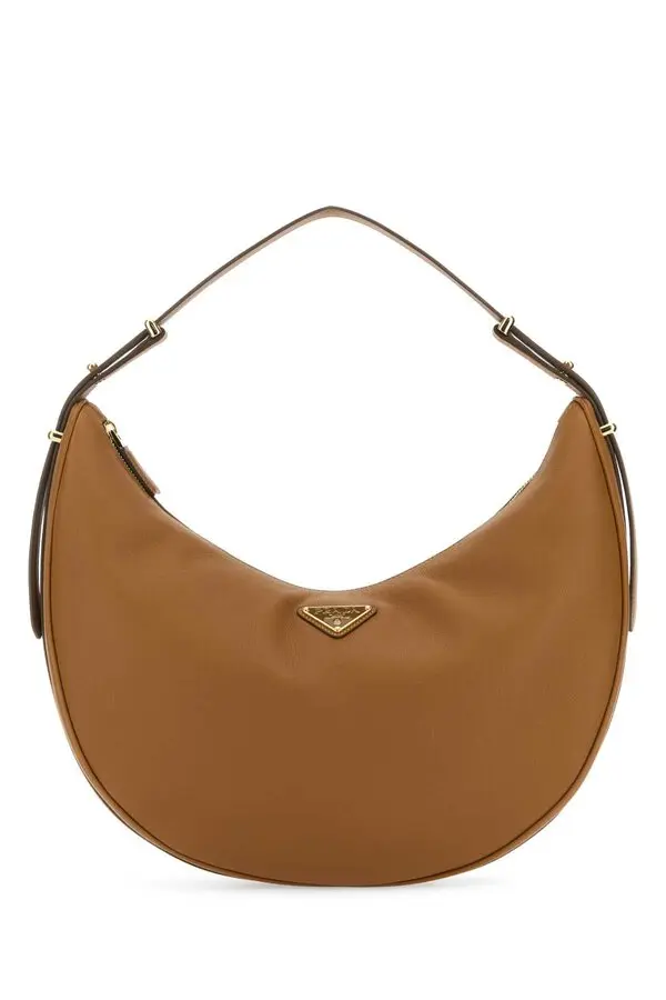 Prada Vitello Leather Handbag - Brown