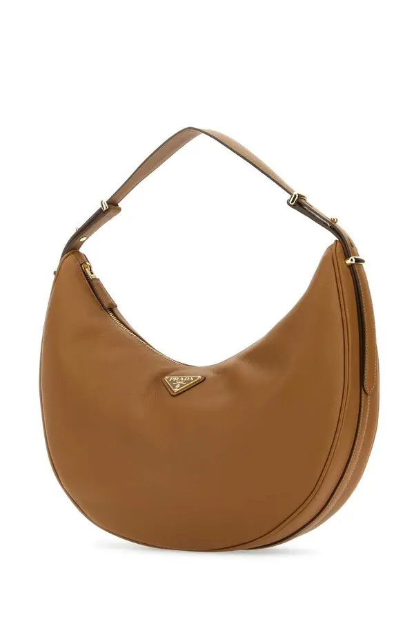 Prada Vitello Leather Handbag - Brown