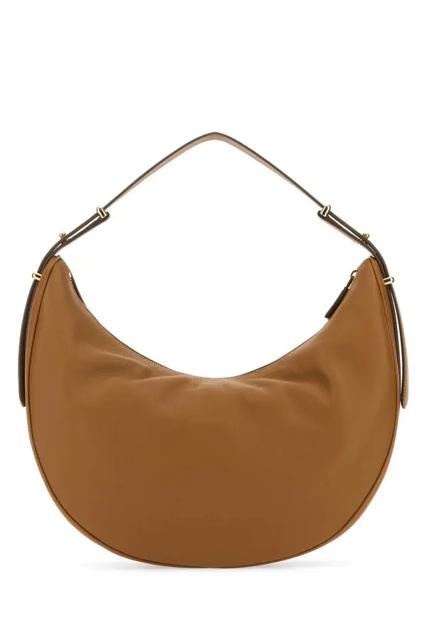Prada Vitello Leather Handbag - Brown