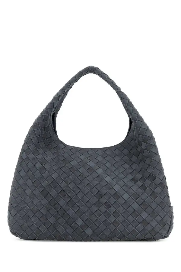 Bottega Veneta Air Force Suede Large Campana Shopping Bag - Blue