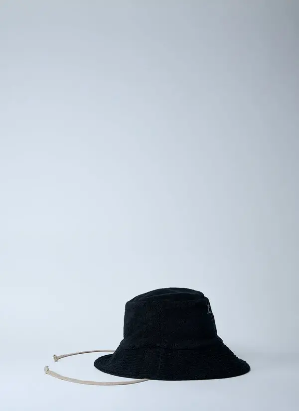 Rick Owens Terry-cloth Logo Motif Bucket Hat