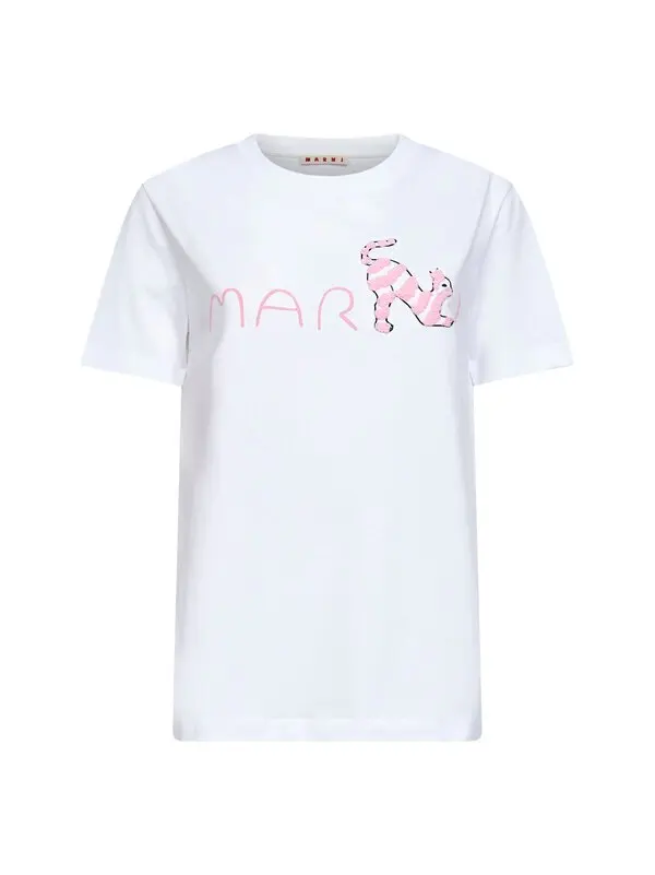Marni Cotton Logo T-shirt - Multicolor