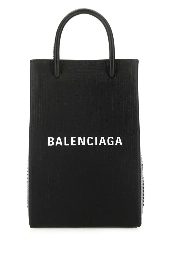 Balenciaga Leather Phone Case - Black