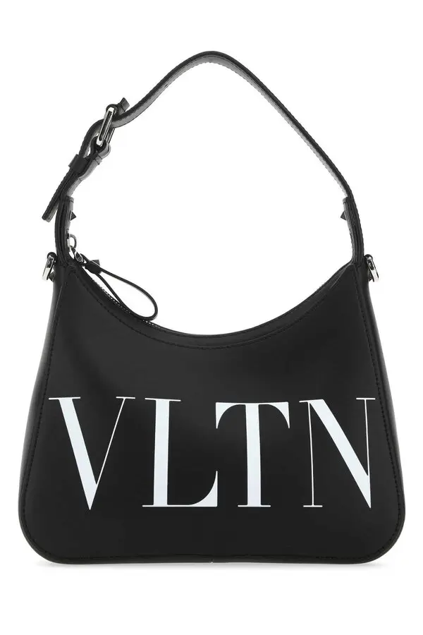 Valentino Garavani Leather Vltn Handbag - Black