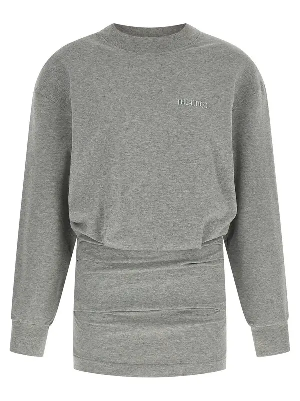 Attico Draped Mini Dress - Gray