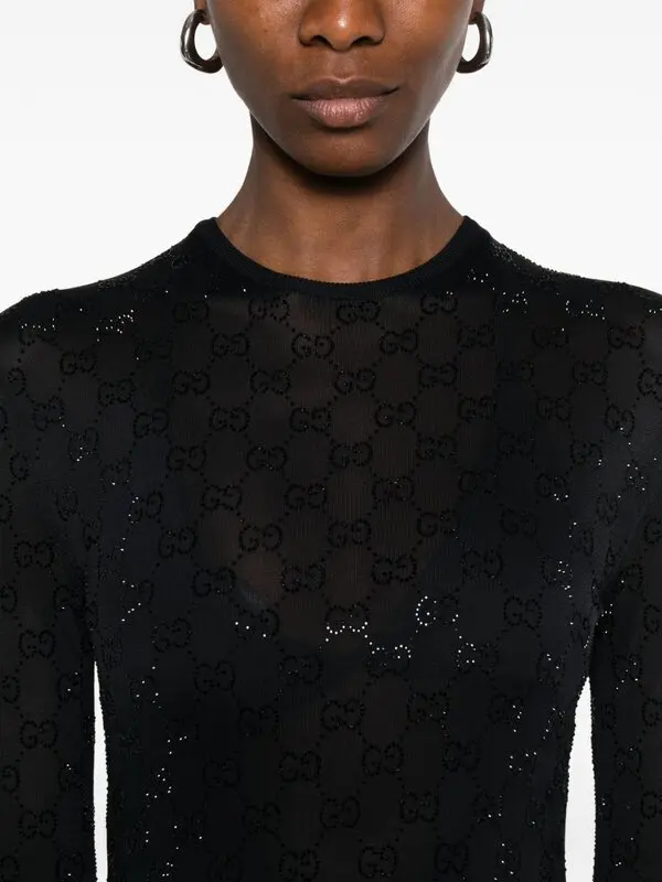 Gucci Gg Monogram Long Dress - Multicolor