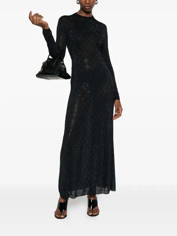 Gucci Gg Monogram Long Dress - Multicolor