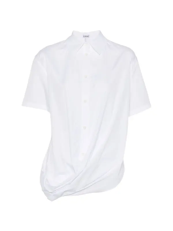 Loewe Cotton Draped Shirt - Multicolor