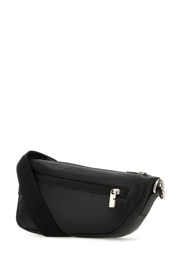 Burberry Leather Shield Crossbody Bag - Black