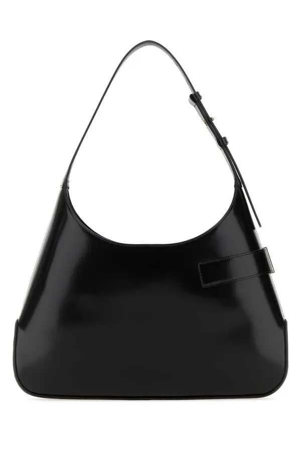 FERRAGAMO Salvatore Leather Large Arch Shoulder Bag - Black