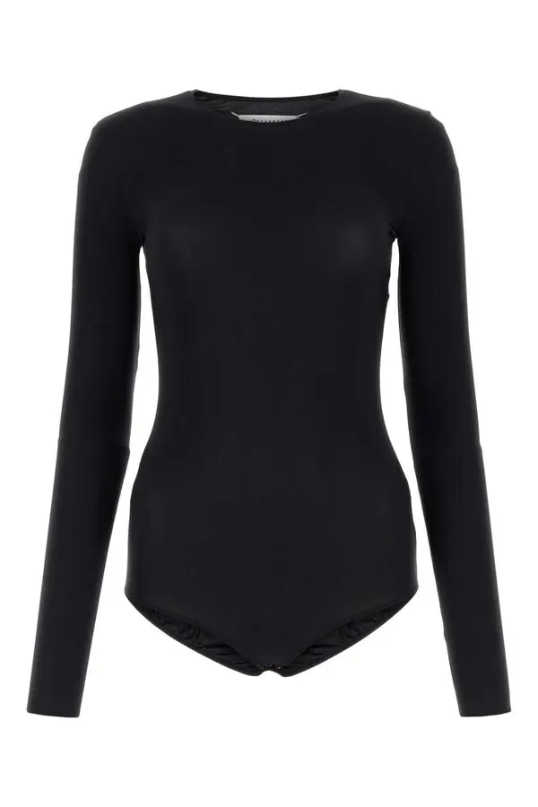 MAISON MARGIELA Stretch Nylon Bodysuit - Black