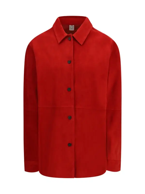 TOTEME Suede Shirt Jacket - Red