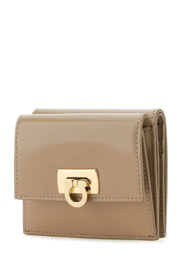 FERRAGAMO Beige Leather Wallet