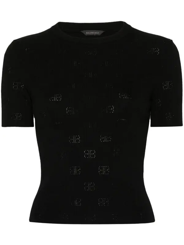 Balenciaga Open-knit Wool Top