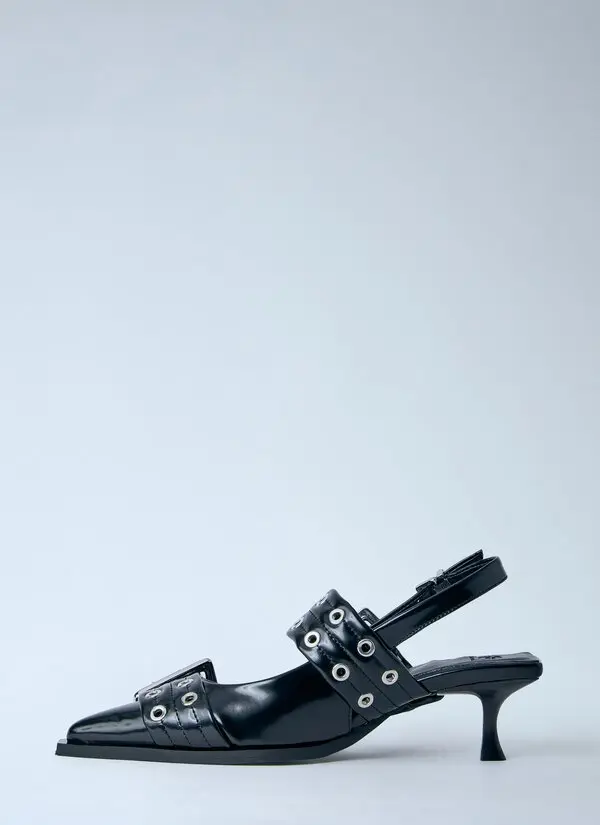 GANNI Slingback Pumps With Buckle Detailing