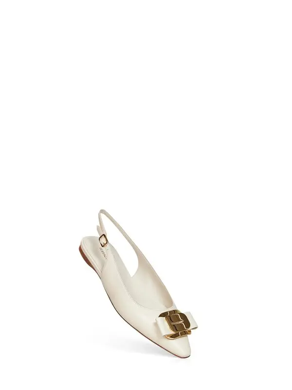 FERRAGAMO Mascarpone Flat Slingbacks With Vara Plate - Multicolor