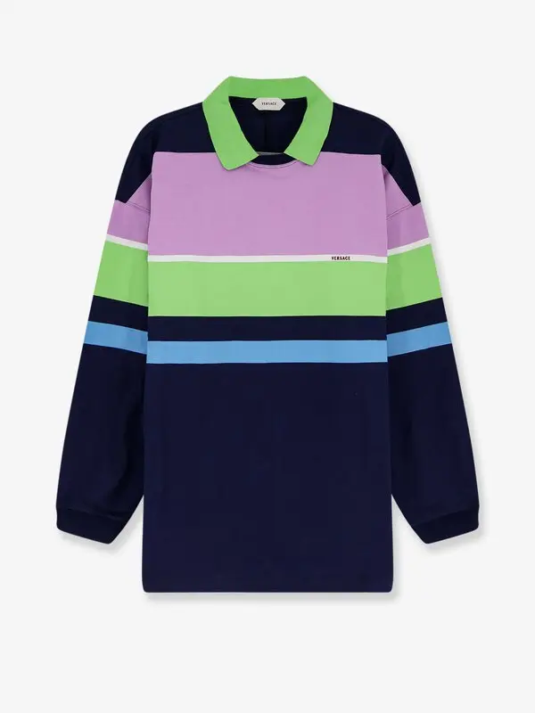 Versace Cotton Sweatshirt With Medusa Detail - Multicolor