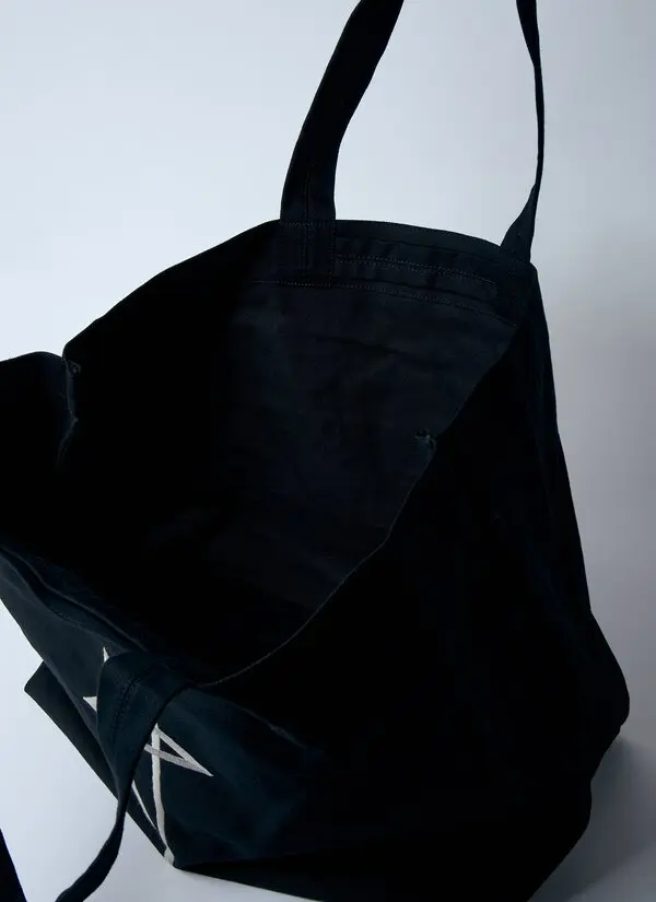 Rick Owens Canvas Embroidered Beach Tote Bag