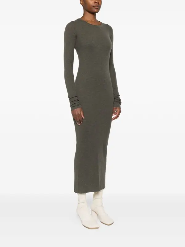 Rick Owens Ribbed Knit Midi Dress - Multicolor