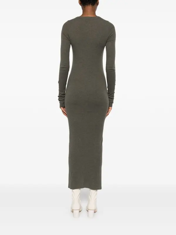 Rick Owens Ribbed Knit Midi Dress - Multicolor