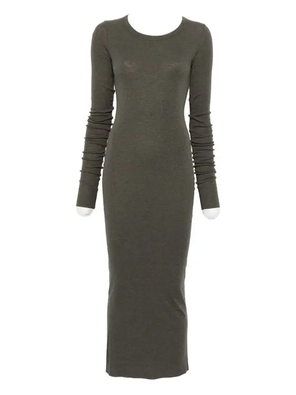 Rick Owens Ribbed Knit Midi Dress - Multicolor