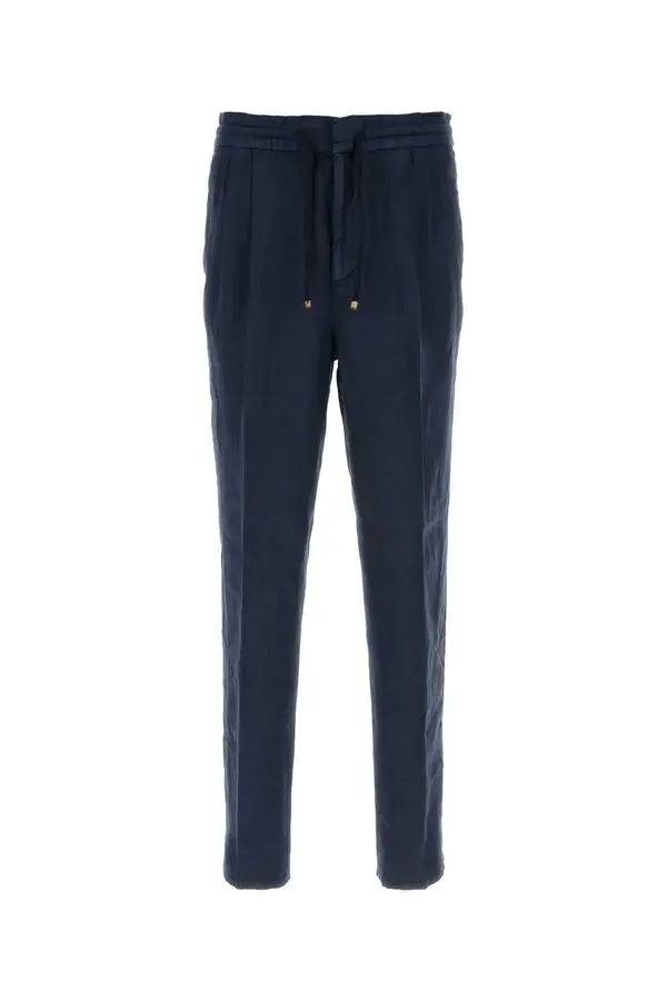 Brunello Cucinelli Linen Trousers - Blue