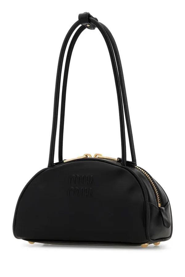 Miu Miu Black Leather Beau Shoulder Bag - Multicolor