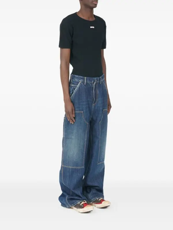 MAISON MARGIELA Wide-leg Paneled Denim Jeans - Multicolor