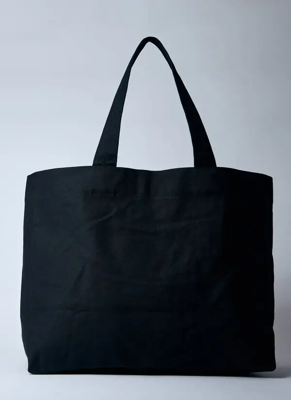 Rick Owens Cotton Canvas Beach Tote Bag - Black