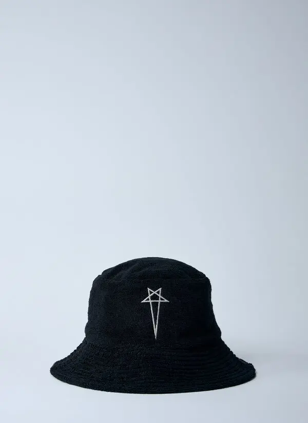Rick Owens Logo Motif Bucket Hat - Black
