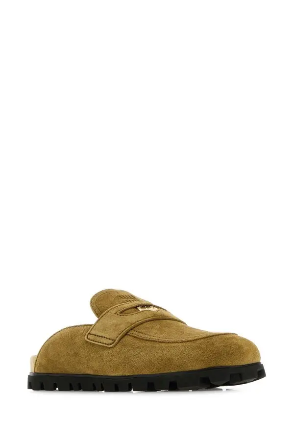 Miu Miu Suede Slip-on Mules
