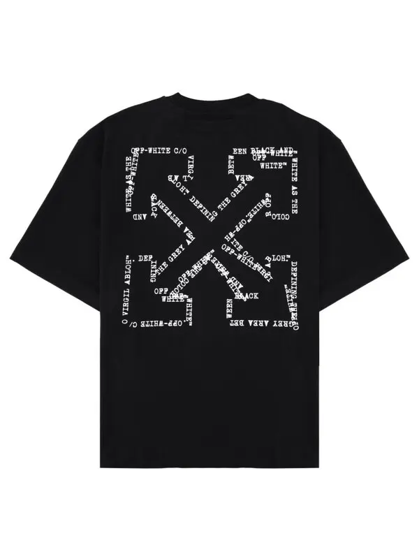 Off-White T-shirt Con Logo - Black