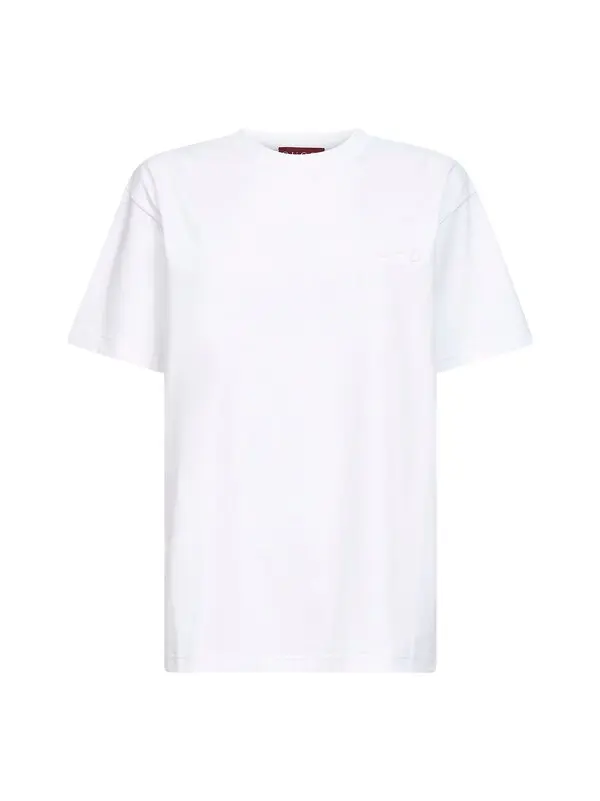 Gucci White Cotton Jersey Embroidered T-shirt - Multicolor