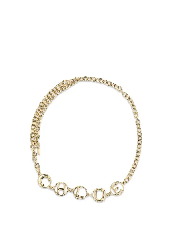 Chloé Script Jewel Belt - Black