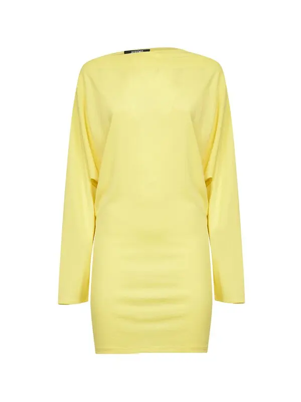 Jacquemus Yellow Cowl-back Mini Dress - Multicolor