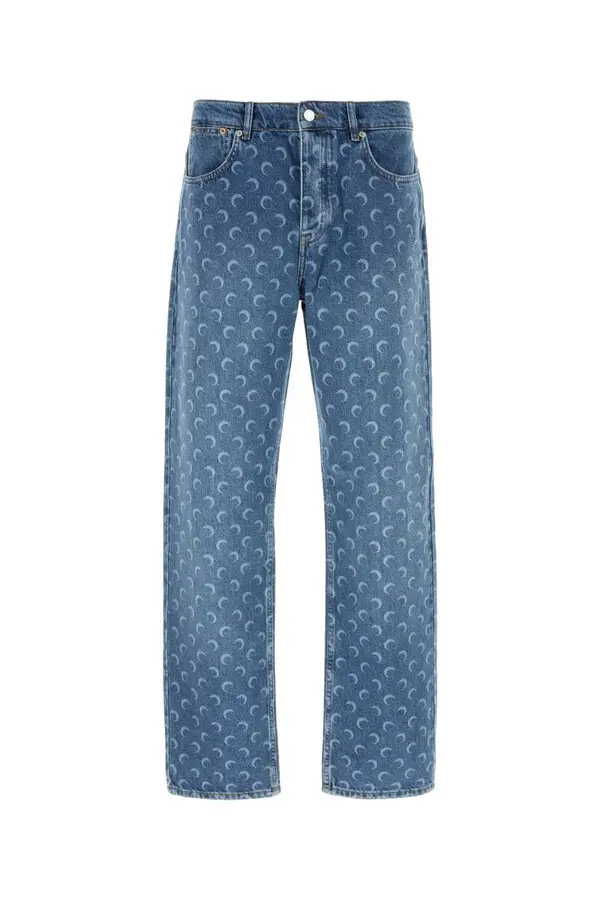 MARINE SERRE Printed Denim Jeans