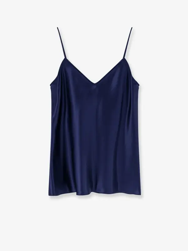 Alberta Ferretti Satin V-neck Camisole