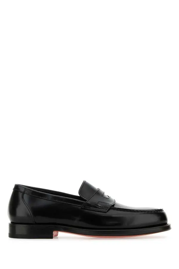 Santoni Leather Loafers