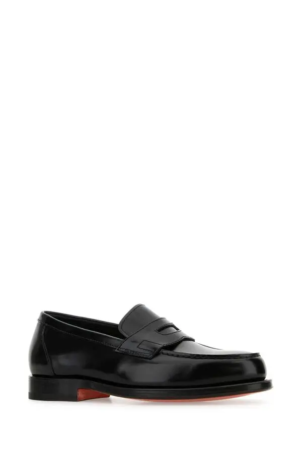 Santoni Leather Loafers