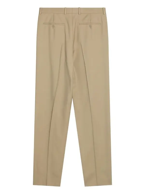 Saint Laurent High-waisted Wool Carrot-fit Trousers - Multicolor